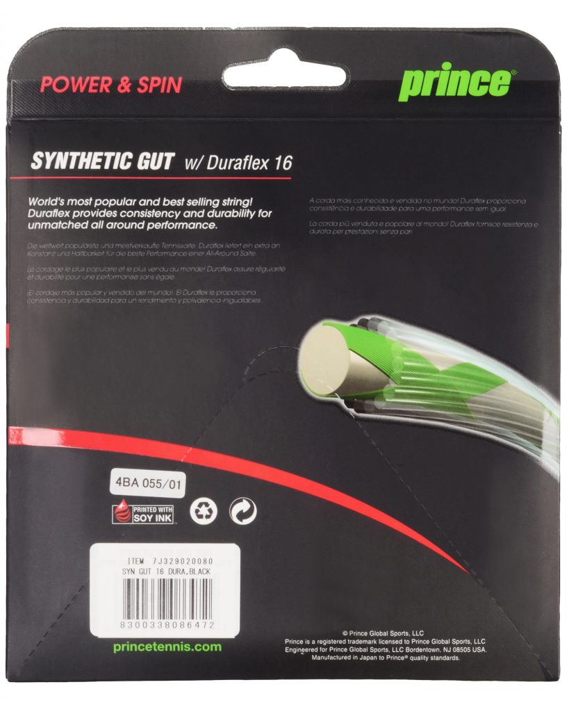 Prince Synthetic Gut w/Duraflex 16g Tennis String – SGS