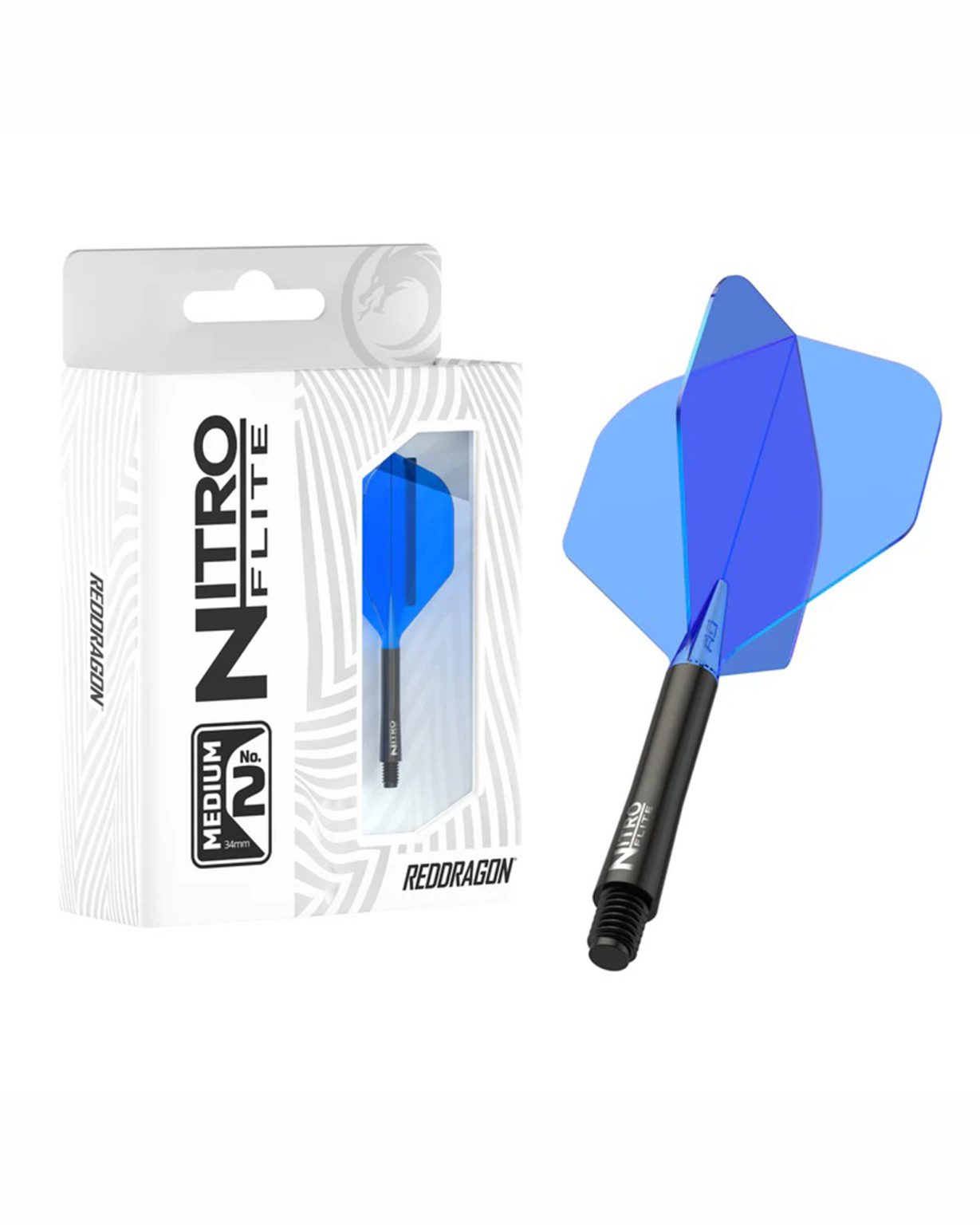 Red Dragon Nitro Flite – Black Shaft and Blue Flight – SGS