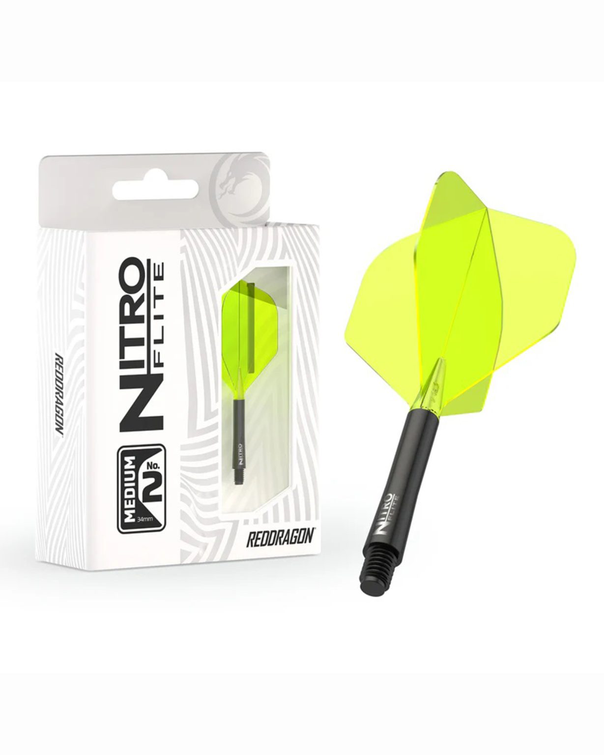 Red Dragon Nitro Flite – Black Shaft and Yellow Flight – SGS